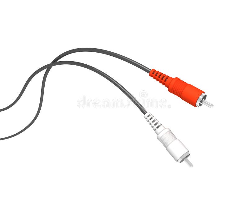 Audio Cables with Plugs stock vector. Illustration of interconnect ...