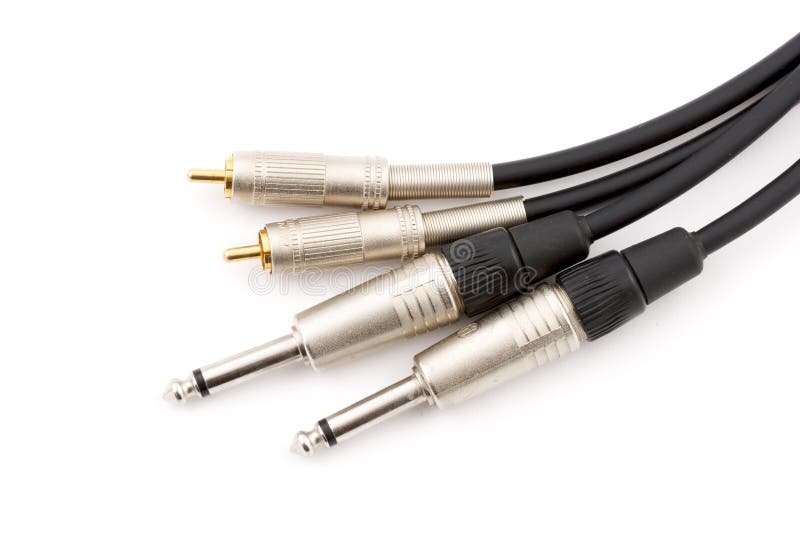 Audio cables stock photo. Image of black, interconnect - 7359036