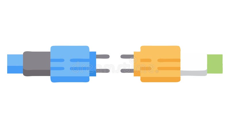 Audio Cables Connectors Icon Flat Design Sound Equipment, Vector Design ...