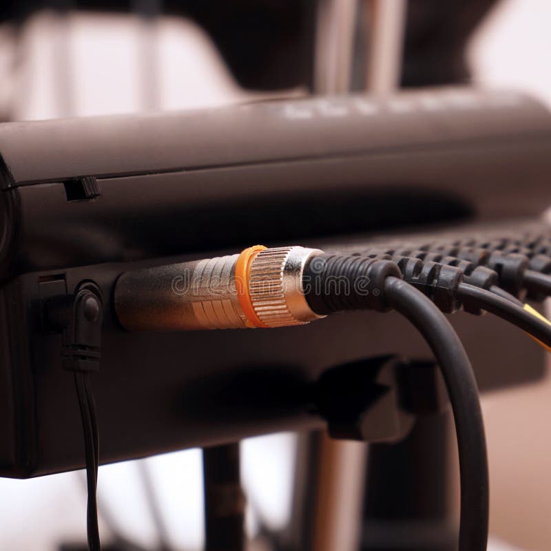 Audio Cables and Connectors in Studio Equipment Stock Photo - Image of ...