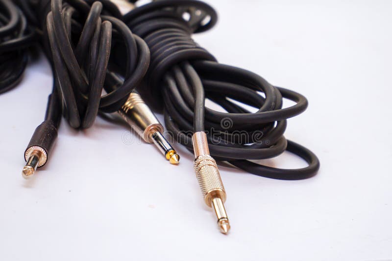 Audio Cables for Musical Instruments and Microphones Stock Image ...