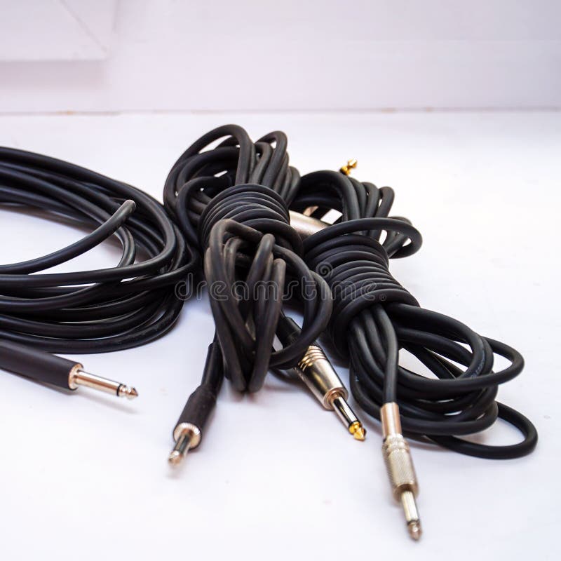 Audio Cables for Musical Instruments and Microphones Stock Photo ...