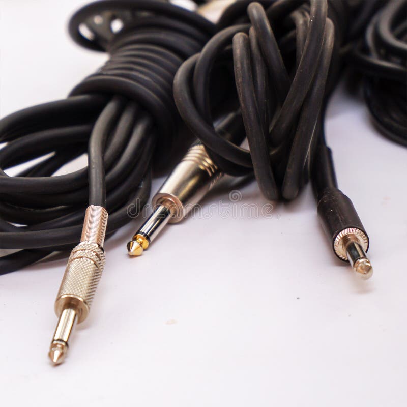 Audio Cables for Musical Instruments and Microphones Stock Image ...