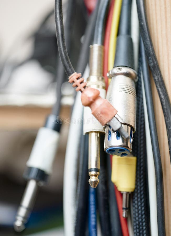 Audio Cables and Plugs stock image. Image of sound, jack - 86243569