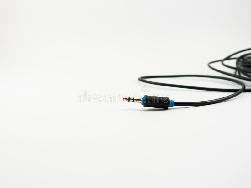 Audio Cables on White Background Stock Photo - Image of digital, music ...