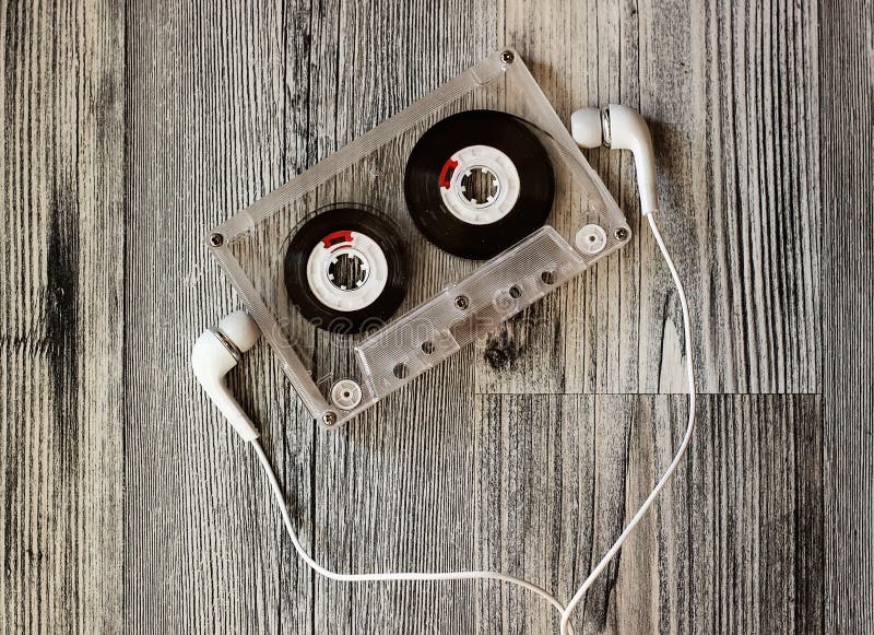 Audio Casette with Headphones Stock Image - Image of obsolete, label ...