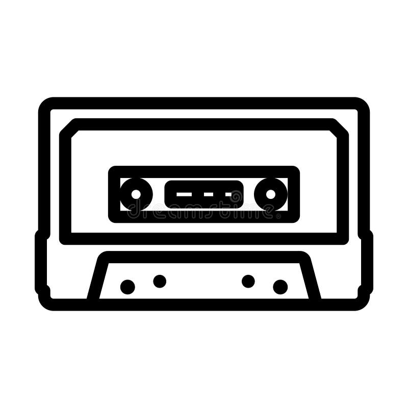 Audio Cassette Icon stock vector. Illustration of data - 223366888