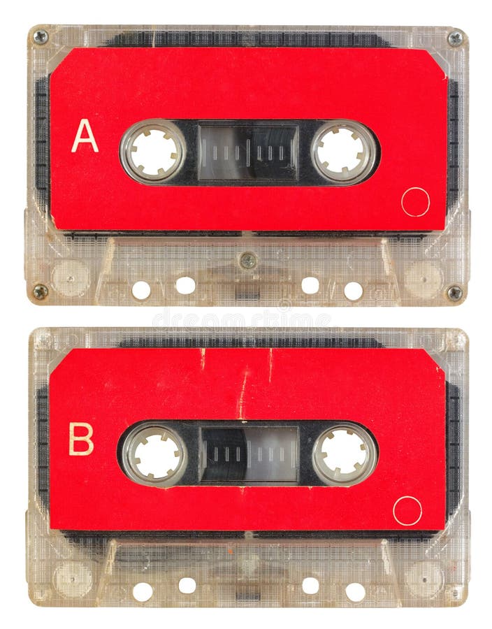 Red Audio Cassette Tape stock illustration. Illustration of listen ...