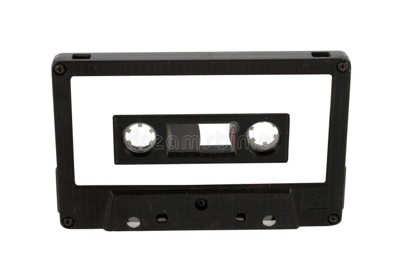 Audio Cassette and Label Isolated Stock Photo - Image of black ...
