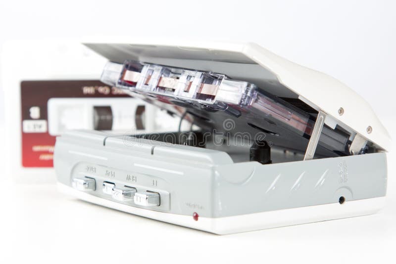 Audio Cassette Player with Tape Stock Photo - Image of player, magnetic ...