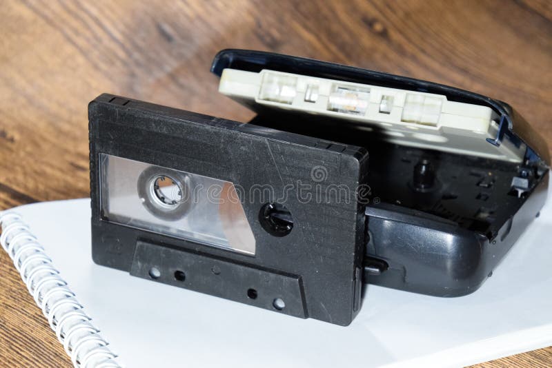 Audio Cassette. Retro Music Medium, Compact Cassette Tape Recorder ...