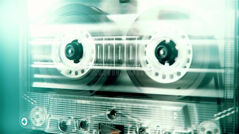 Audio Cassette Rolling in Old Record Player Stock Video - Video of ...