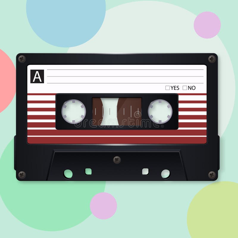 Audio Cassette. Vector Illustration Stock Illustration - Illustration ...