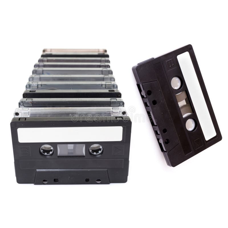 Audio Cassettes stacked stock image. Image of 19401980 - 33271473