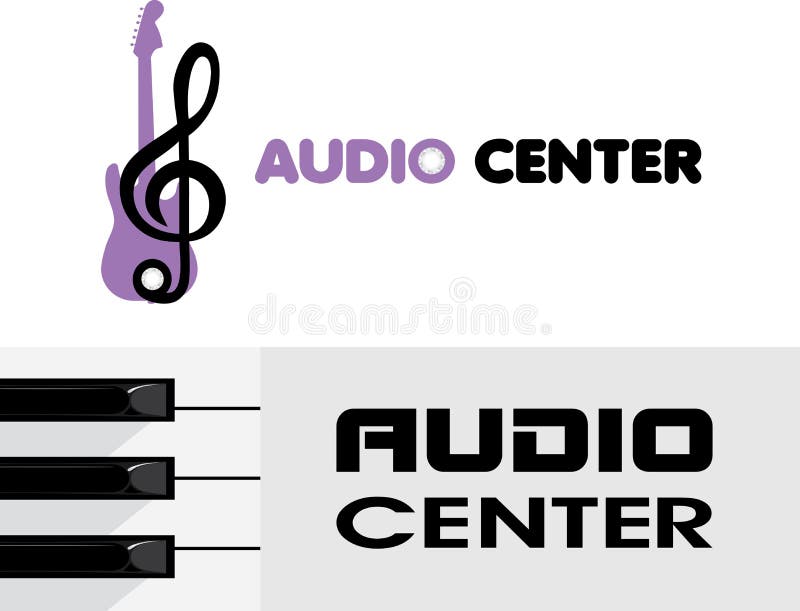 Audio center. Logotype stock vector. Illustration of design - 62468298