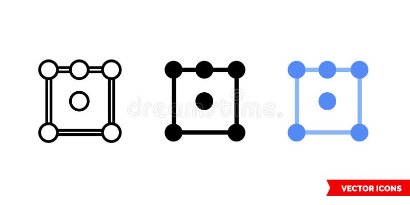 Audio Channels Icon of 3 Types Color, Black and White, Outline ...