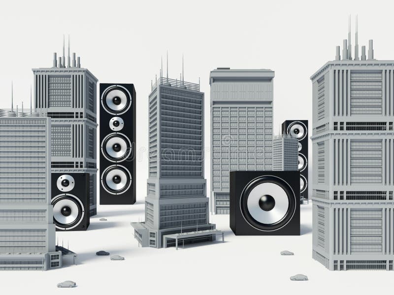 Audio city stock illustration. Illustration of nightclub - 11194472