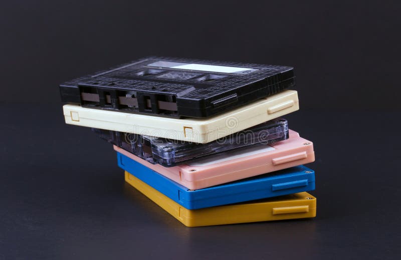 Audio Compact Cassette Isolated on White Stock Image - Image of close ...