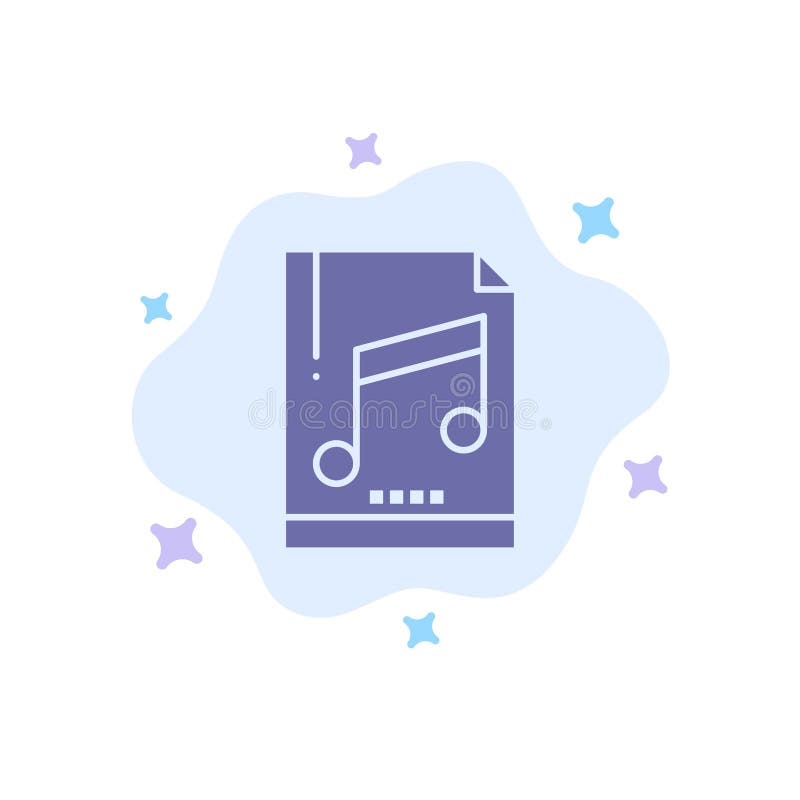 Audio, Computer, File, Mp3, Sample Blue Icon on Abstract Cloud ...