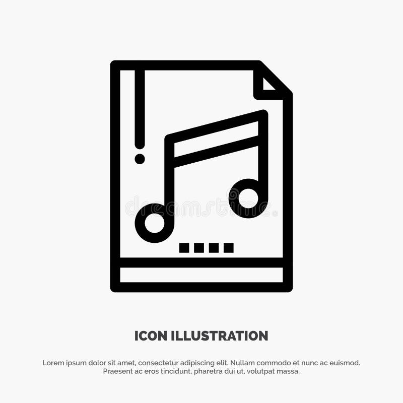 Audio, Computer, File, Mp3, Sample Line Icon Vector Stock Vector ...
