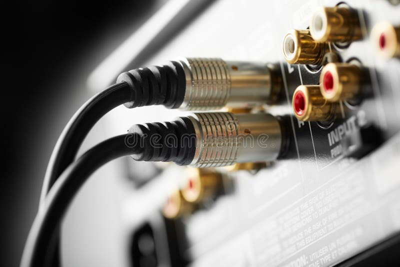 Audio connectors stock image. Image of horizontal, color - 23077397