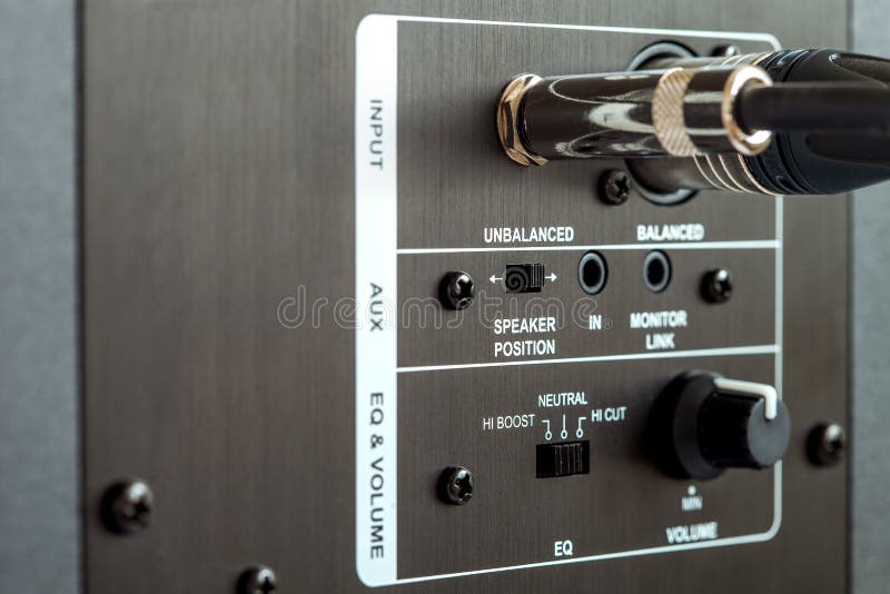 Audio Connection Control Panel. Stock Image - Image of link, entrance ...