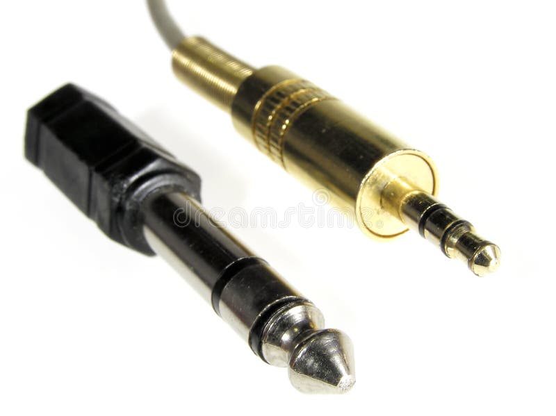 Audio connector stock photo. Image of electronic, golden - 707158