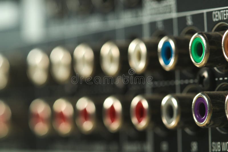 Audio connector panel stock photo. Image of design, scart - 122188700