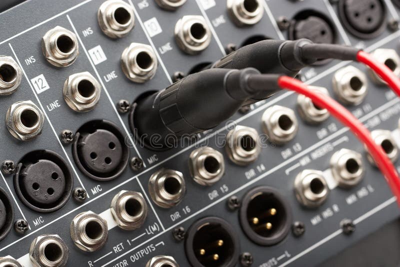 Audio connectors stock image. Image of horizontal, color - 23077397