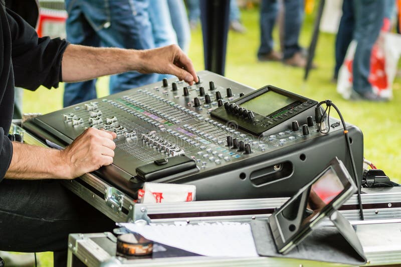 Audio control board stock image. Image of equalizer, musical - 42055693