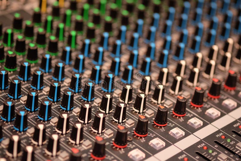 Audio control desk stock photo. Image of equipment, socket - 45061292