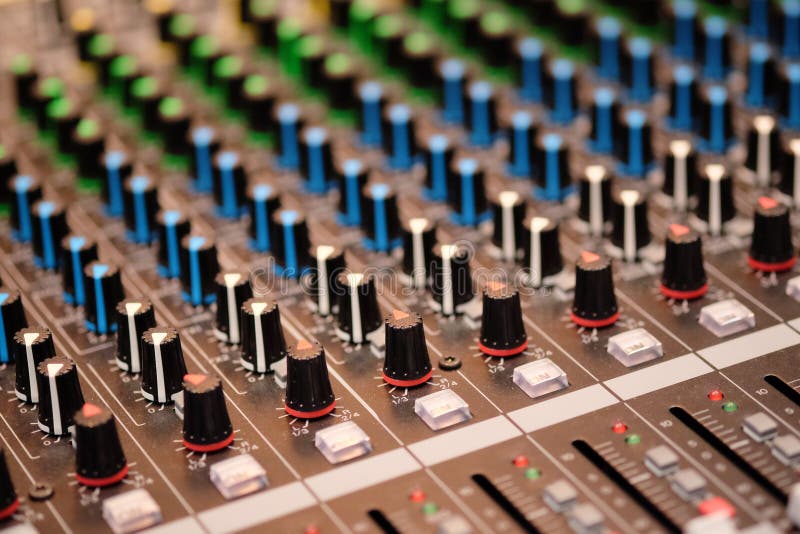 Audio control desk stock image. Image of supervise, slide - 47267997