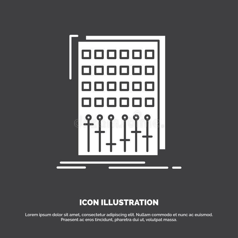 Audio, Control, Mix, Mixer, Studio Icon. Glyph Vector Symbol for UI and ...