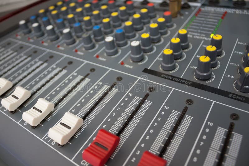 Audio control panel stock image. Image of level, concert - 93270051