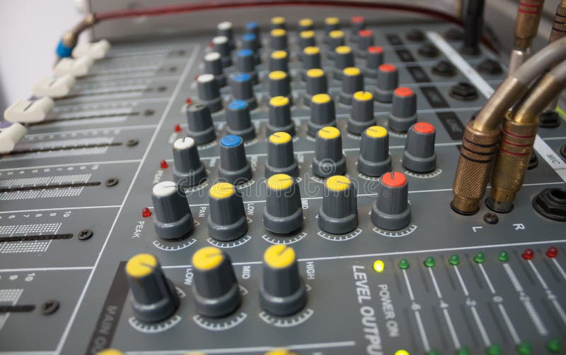 Audio control panel stock photo. Image of electronic - 93270070