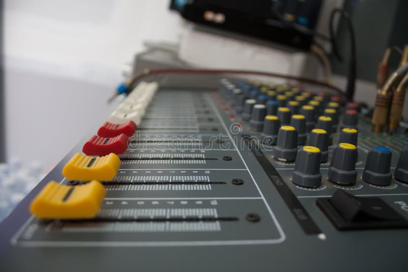 Audio control panel stock photo. Image of music, broadcast - 93270110