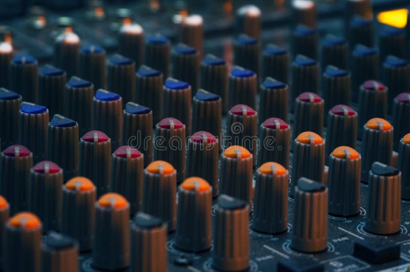 Audio controller stock image. Image of controller, desk - 66074495