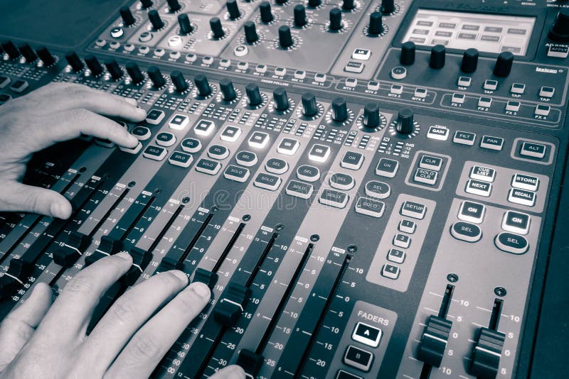 Audio controller stock photo. Image of black, sound, concert - 74994286