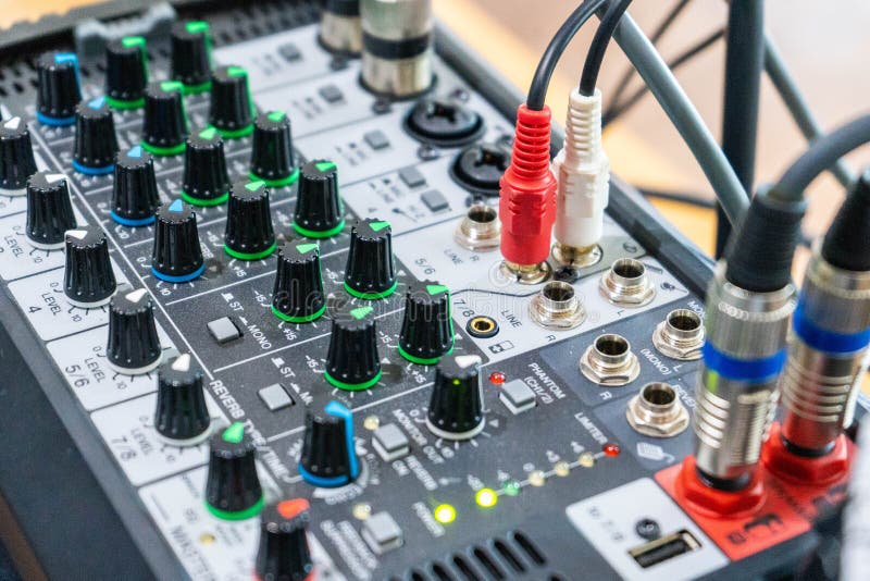 Audio Controls Buttons of Electroacoustics Stock Image - Image of music ...