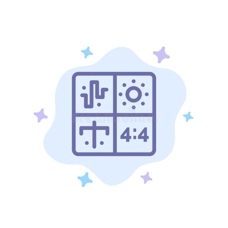 Audio, Design, Development, Engineering, Process Blue Icon on Abstract ...