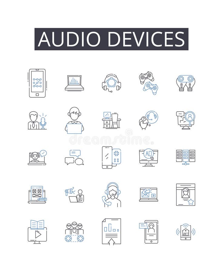 Virtual Instruments Line Icons Collection. Synthesizer, Sampler, Drum ...