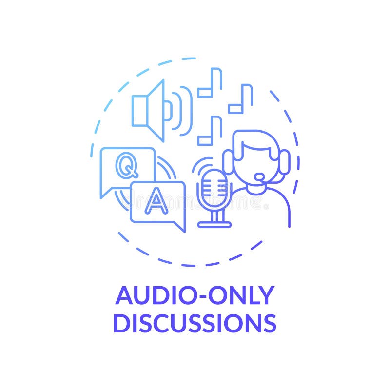 Audio-only Discussions Concept Icon Stock Vector - Illustration of ...