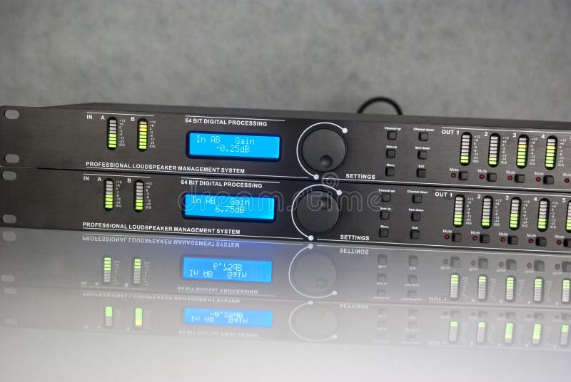 Audio DSP Front Panel during Work Stock Photo - Image of work, level ...