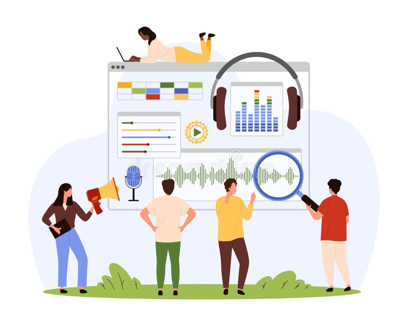 Audio Editing Software Mobile App, Tiny People Edit Sound of Music or ... Audio Editing Software Mobile App, Tiny People Edit Sound of Music or ...