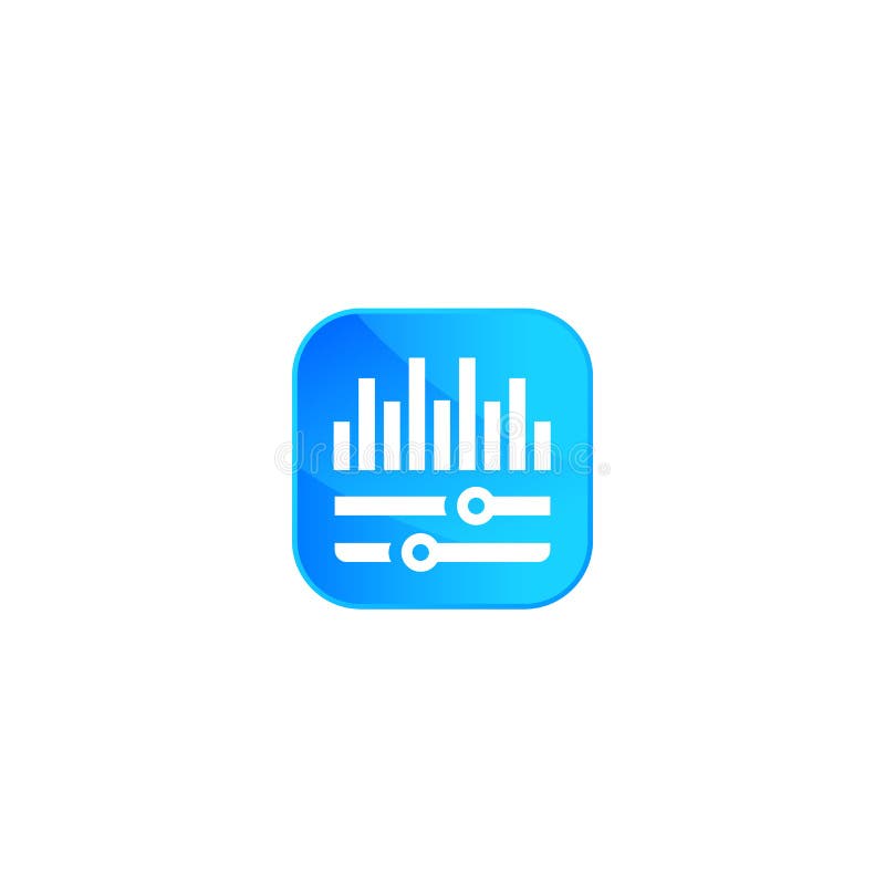 Audio editor icon for app stock vector. Illustration of mixing - 204516243