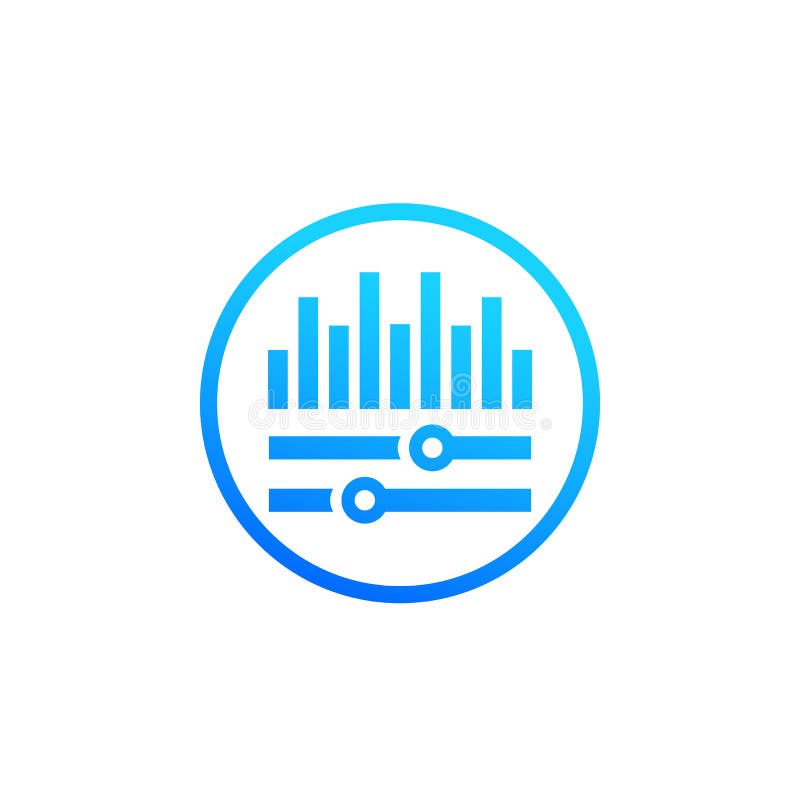 Audio editor icon for apps stock vector. Illustration of control ...