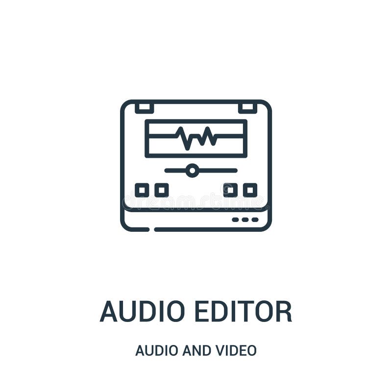 Audio Editor Icon Vector from Audio and Video Collection. Thin Line ...
