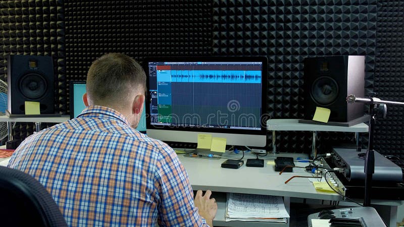 The Audio Editor is Working on the Audio Track in the Studio Sound ...