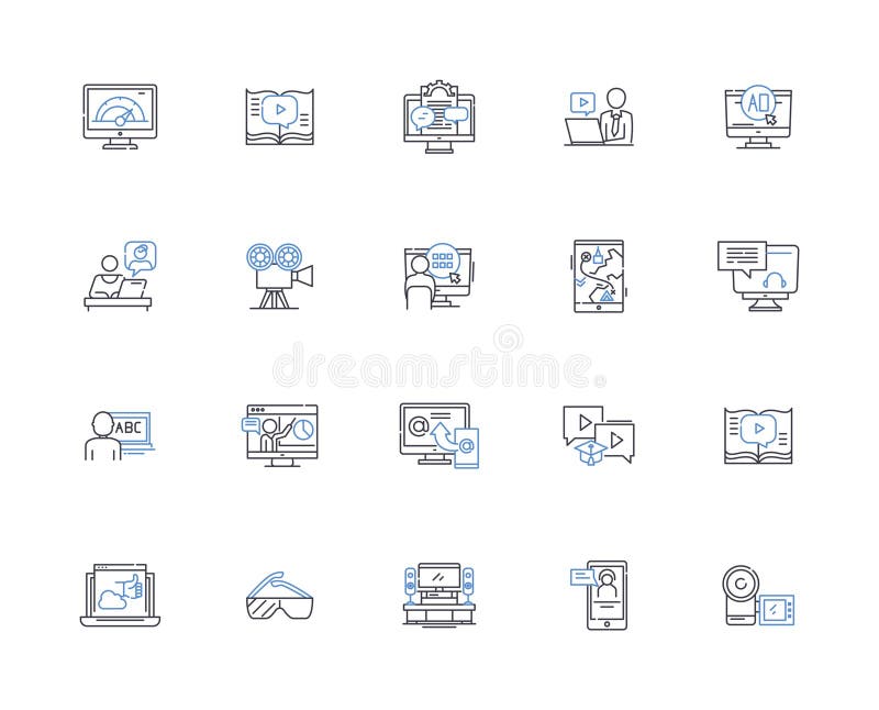 Audio Effects Line Icons Collection. Reverb, Delay, EQ, Compression ...