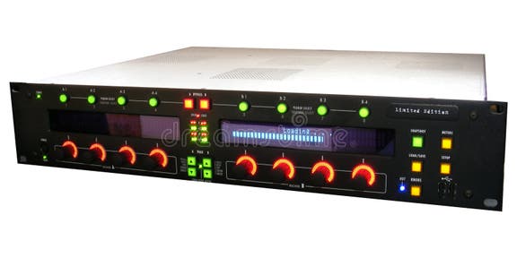 Audio effects rack stock image. Image of lights, synthesizer - 2585329